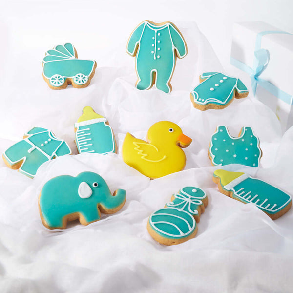 Blue Welcome Baby Cookie Box – Cookies – Connecticut delivery ...